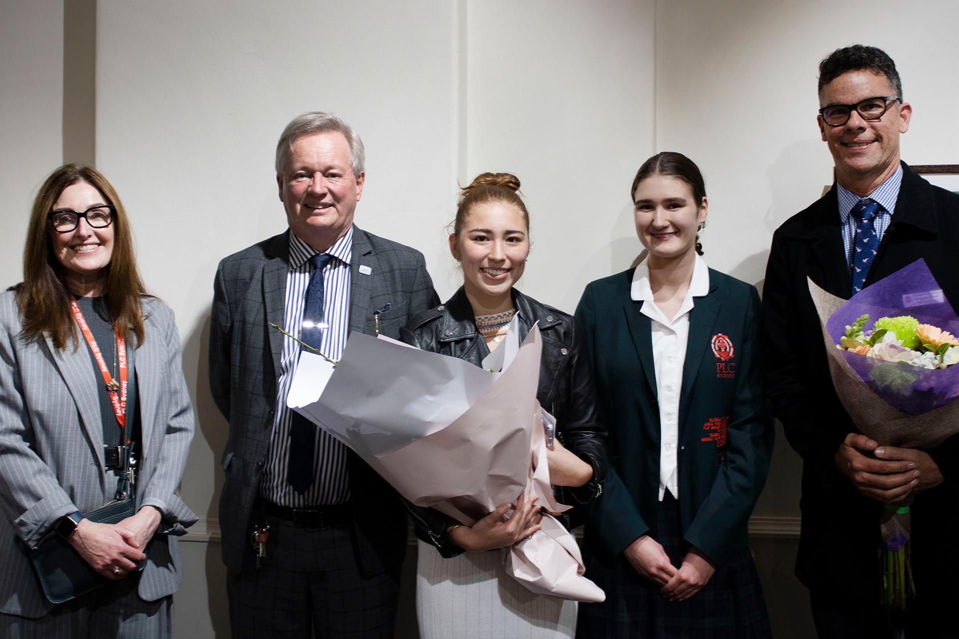 Mrs Linda Chiba, Dr Paul Burgis, Miss Satsuki Ota-Jones, Miss Amelia Rand and Mr Geoff Stewart ...